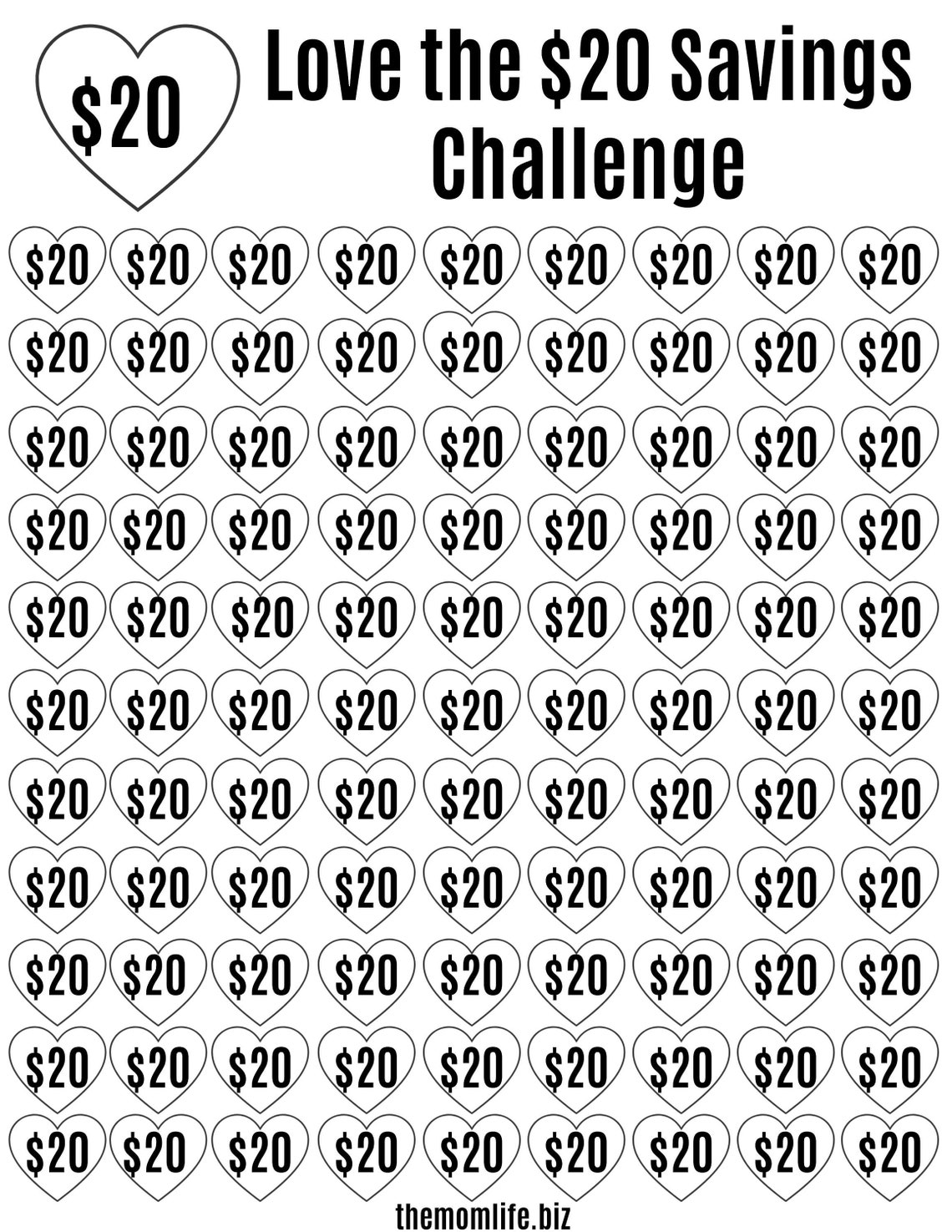 Love the 20 Dollar Savings Challenge - Etsy