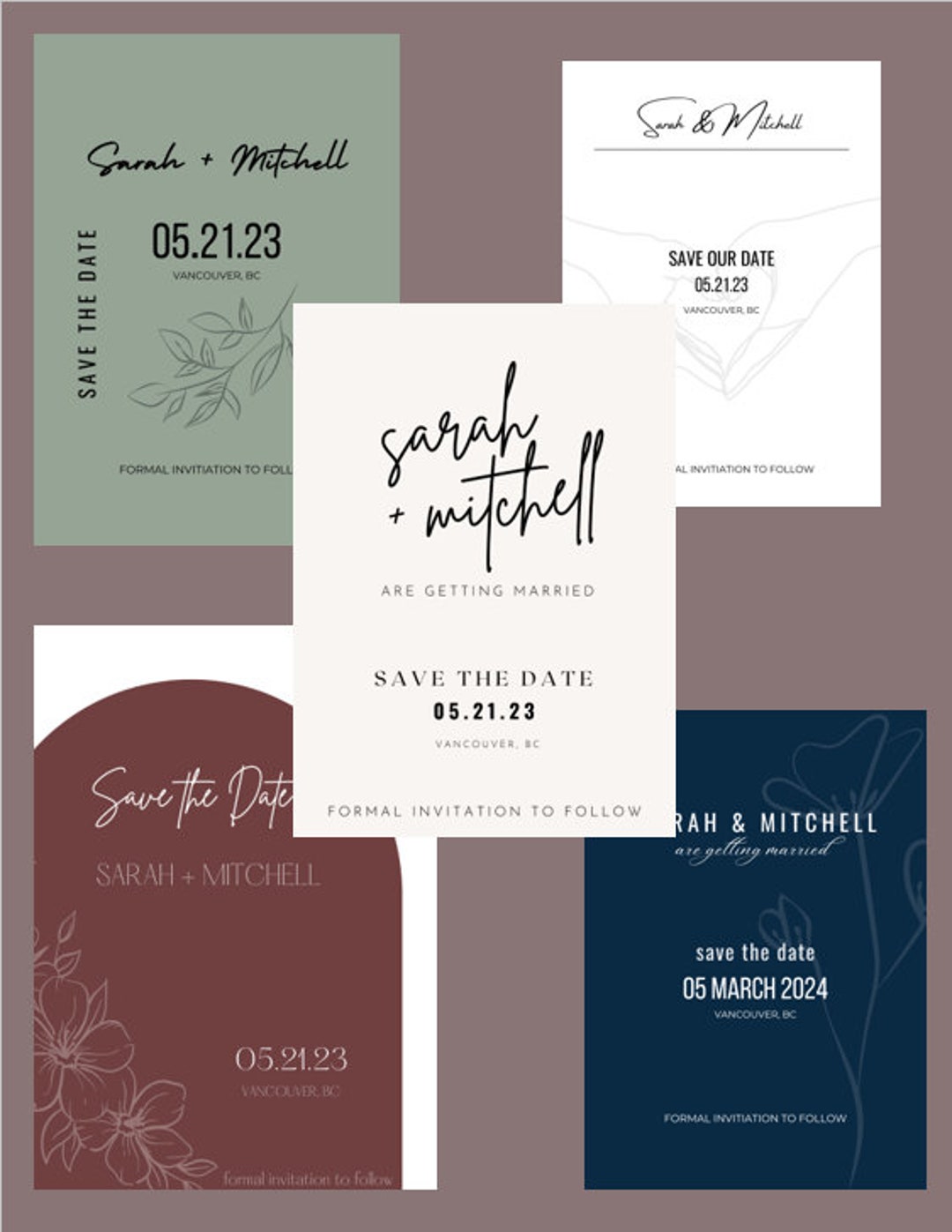 Printable & Customizable Save the Date's - Etsy