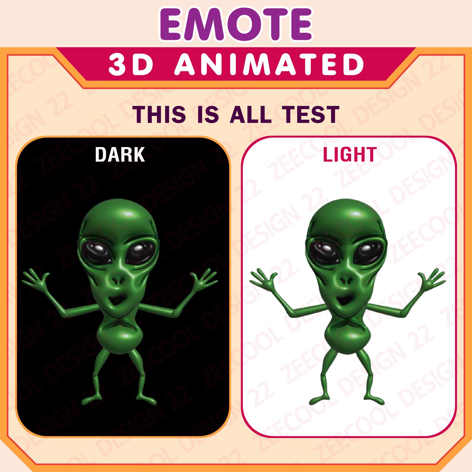 Animated Twitch Emote, Dancing Alien Emote, Dance Emote, Cute Emote ...