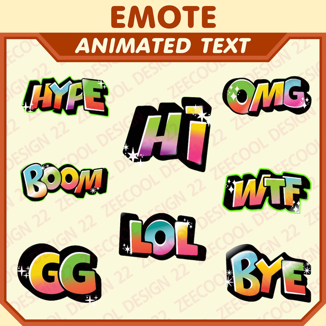 Animated Text Emotes, Animated Emotes, Twitch Emotes, Discord Emotes ...