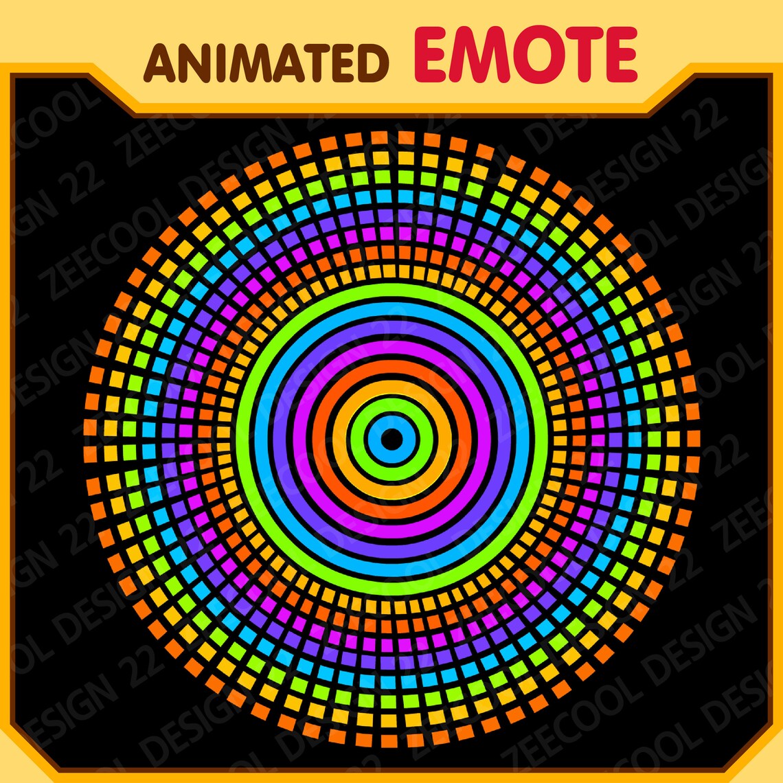 Animated Twitch Emote, Colourful Lights Animated Emotes, Music Emote ...
