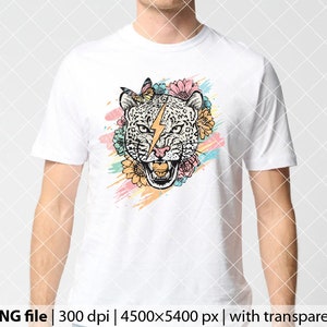 Snow Leopard PNG Flowers PNG Leopard Flowers Butterfly - Etsy