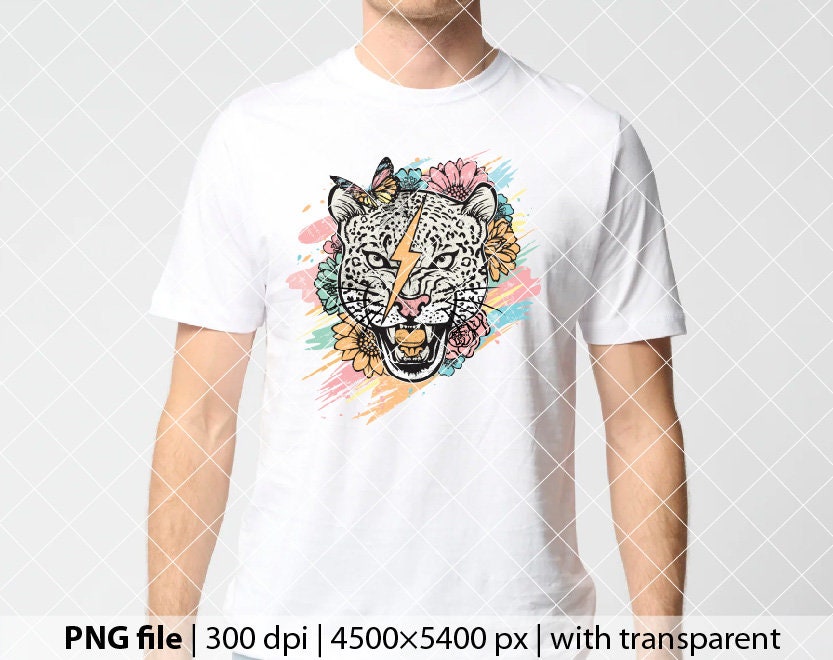 Snow Leopard PNG Flowers PNG Leopard Flowers Butterfly - Etsy