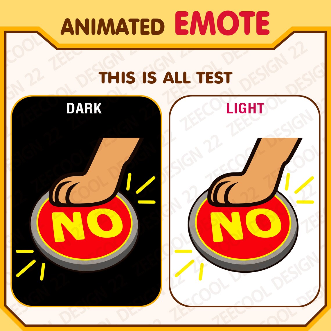 NO Button Animated Emote, No Keyboard Emote, Animated Emote, No Button ...