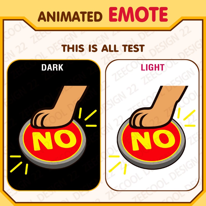 NO Button Animated Emote, No Keyboard Emote, Animated Emote, No Button ...
