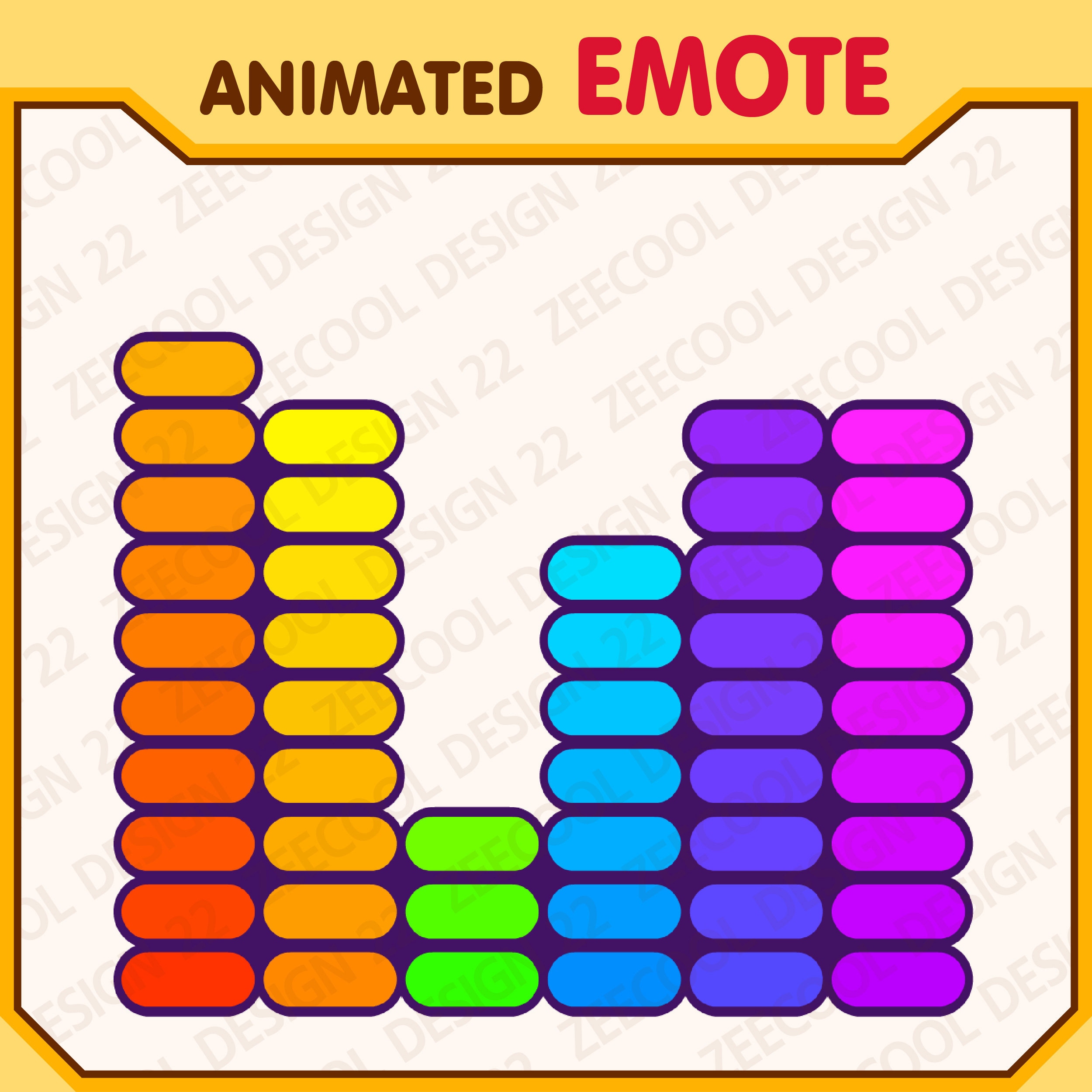 Animated Twitch Emote, Equalizer Music Emote, Animated Emote, Music ...