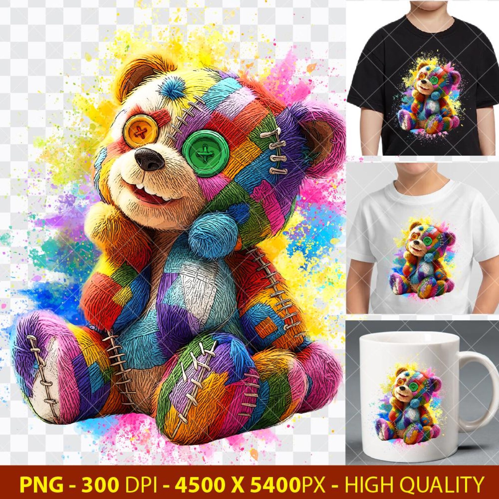 Cute Tattered Teddy Bear PNG, Tattered Teddy Bear Png, Teddy Bear ...