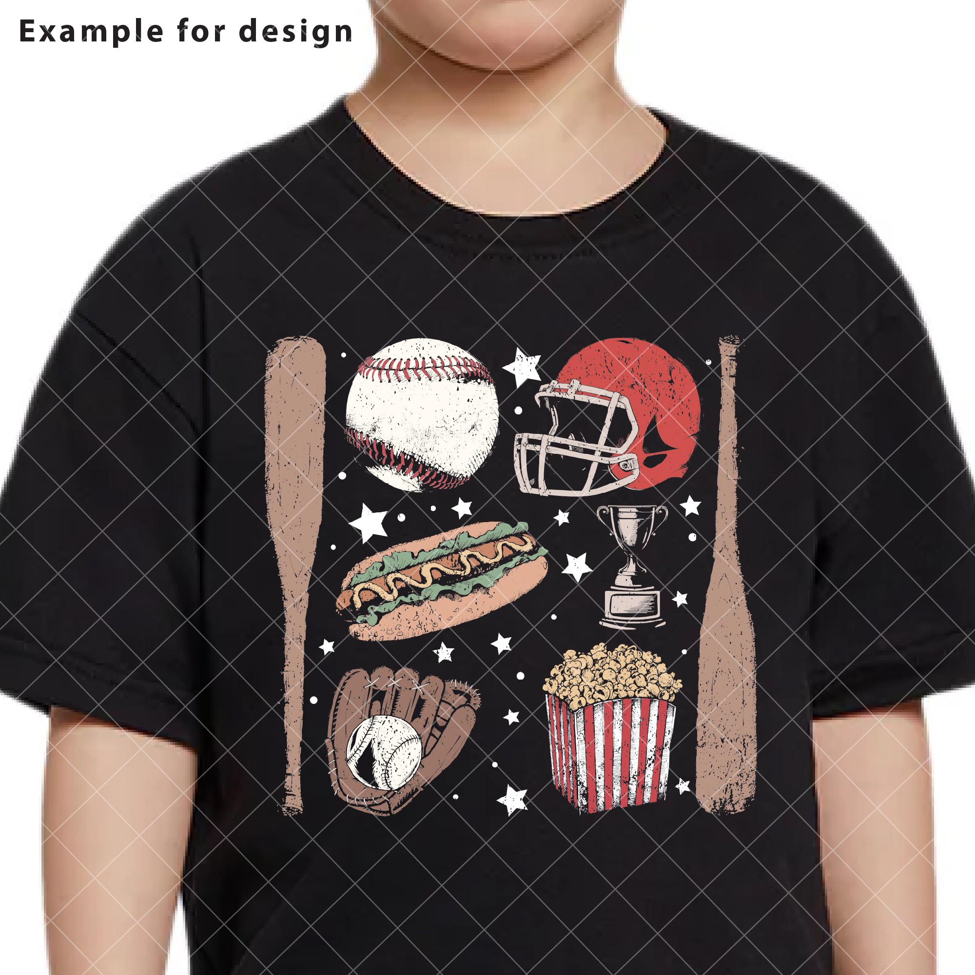 Retro Baseball Design Png, Baseball Shirt Print Png, Baseball ...
