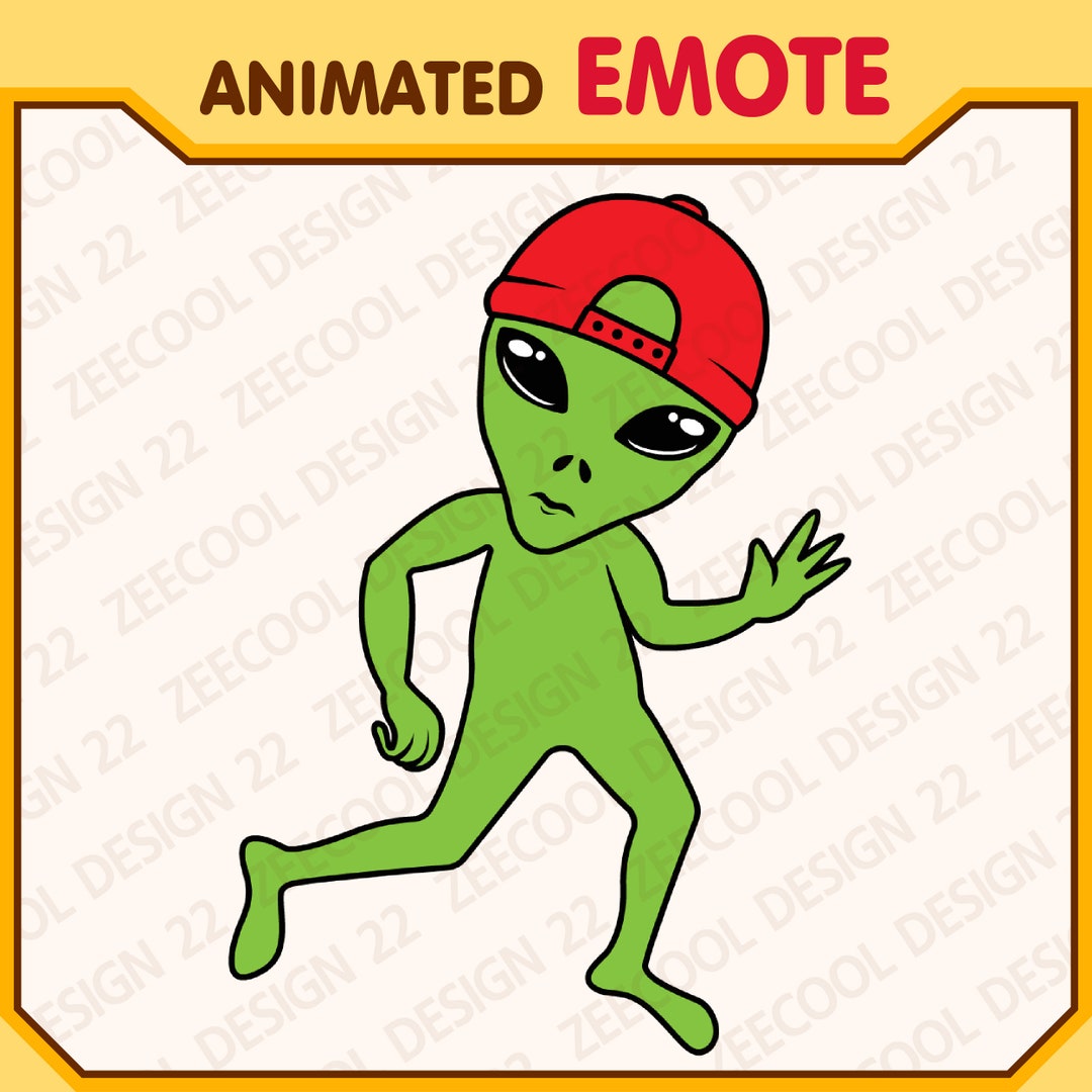 Animated Twitch Emote, Dancing Alien Emote, Dance Emote, Green Man ...