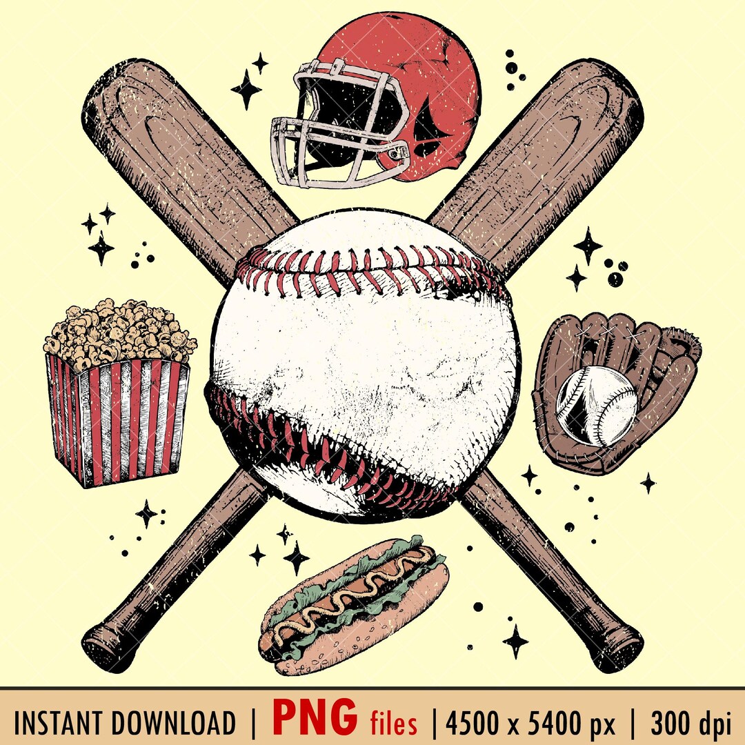 Retro Baseball Design Png, Baseball Shirt Print Png, Baseball ...