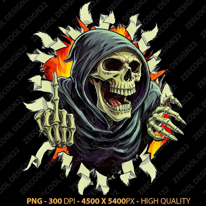 Skull Rip Open Shirt PNG, Skull Middle Finger Png, Skull Png, Ripped ...