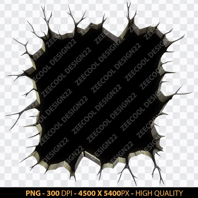 3D Cracked Wall PNG, 3D Hole in Cracked Wall Png, Cracked Wall Png ...