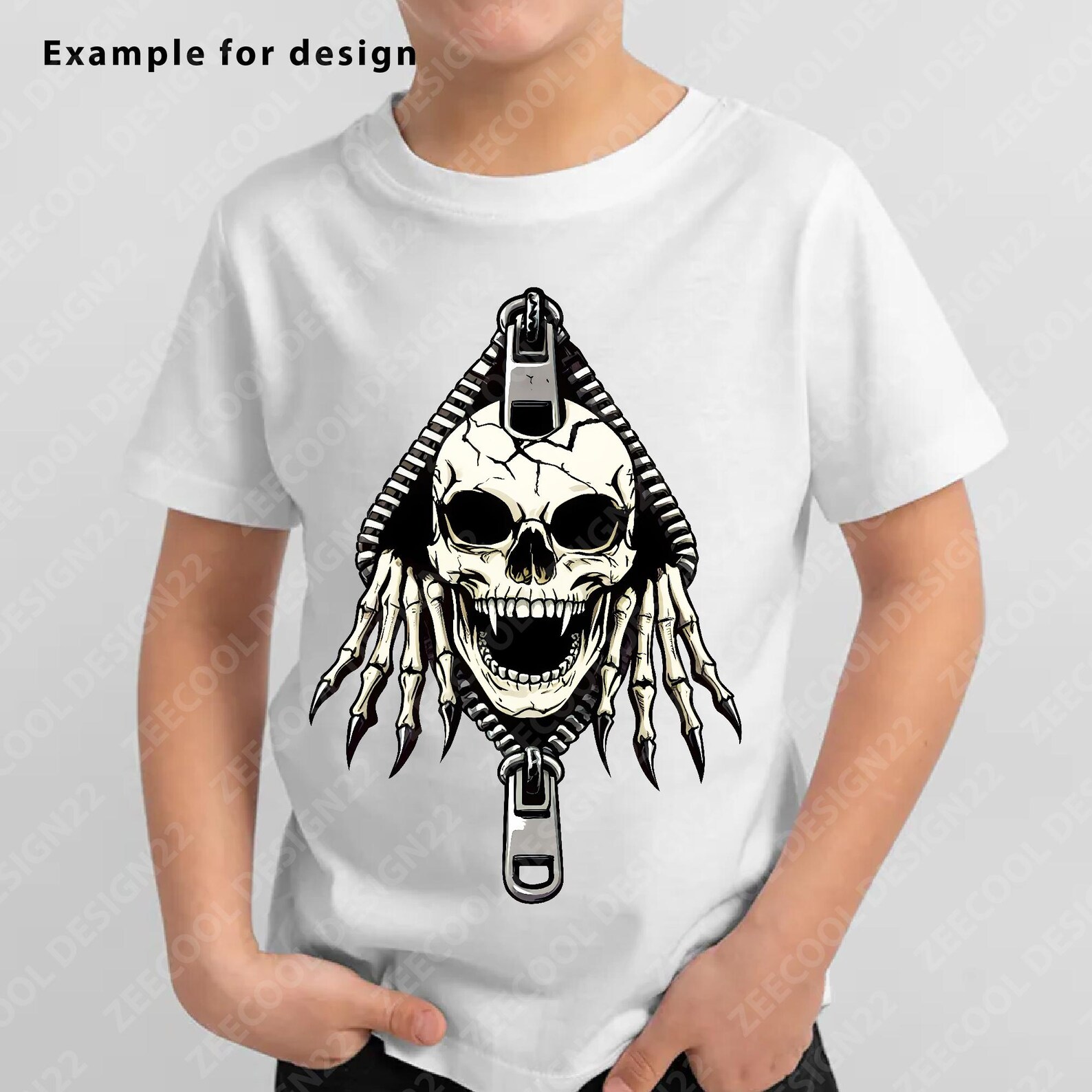 Skull Rip Open Zipper Shirt PNG, Skull Rip Open Shirt Png, Skull Png ...