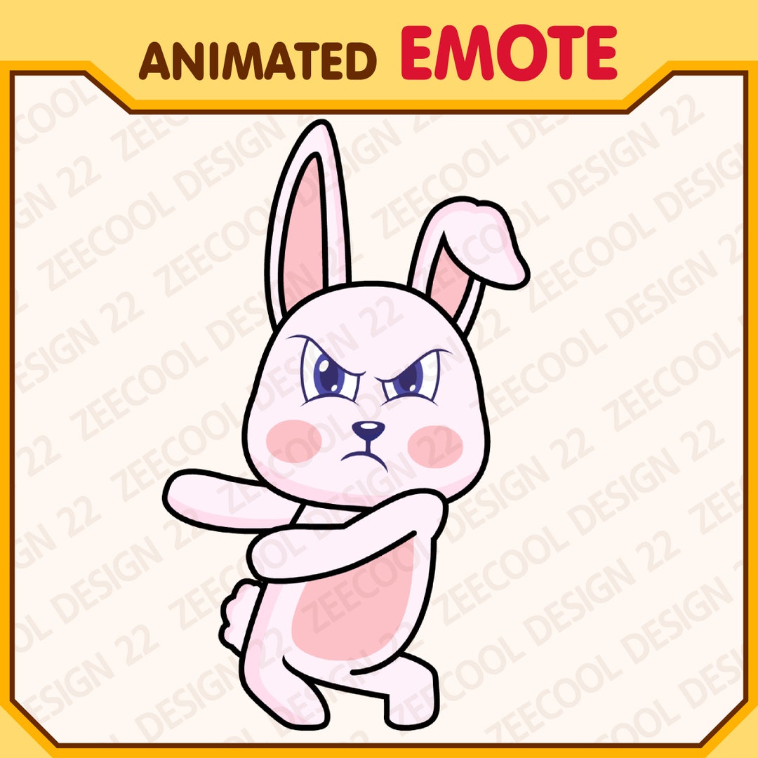 Cute Bunny Dance Animated Emote, Rabbit Emote, Dancing Bunny Emote ...