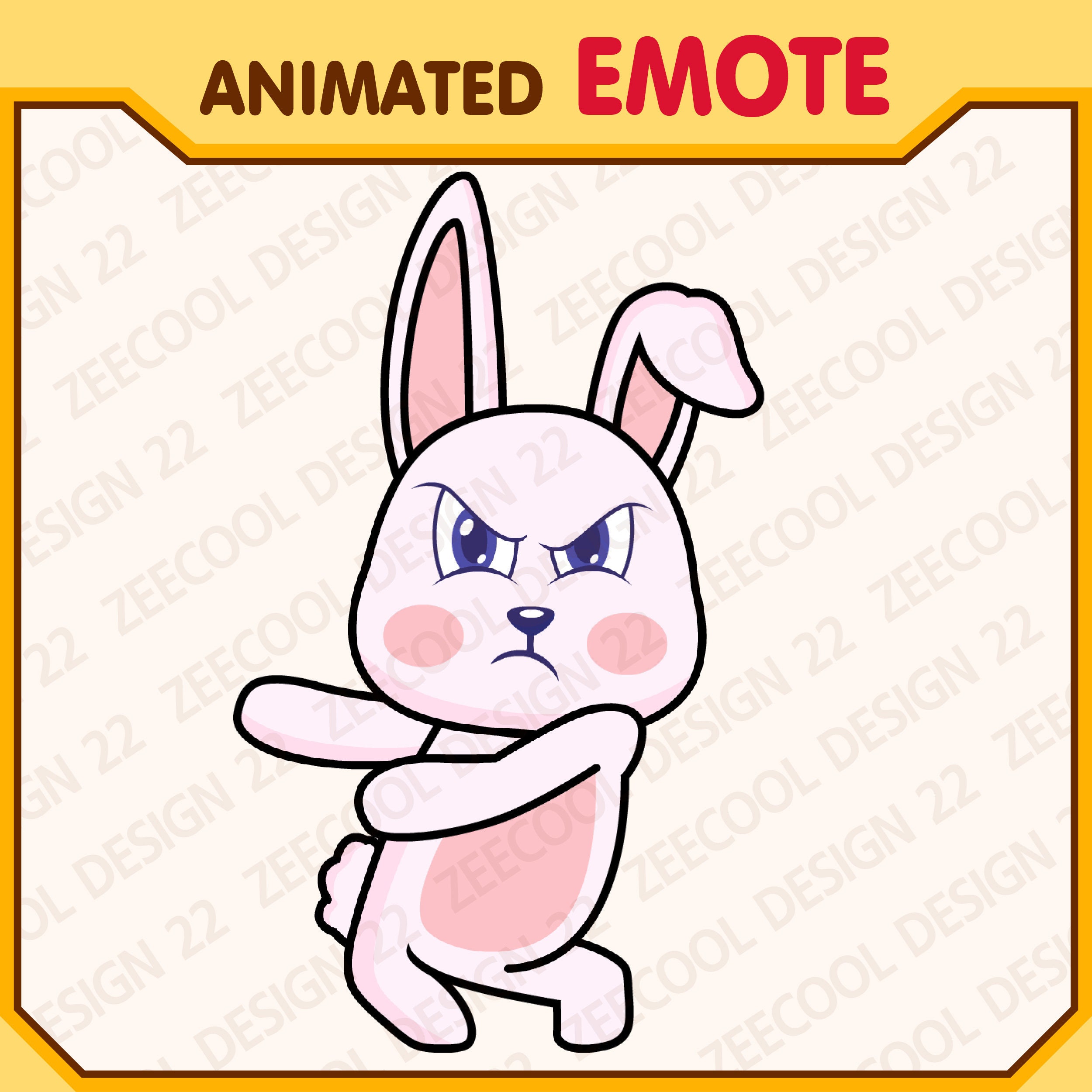 Cute Bunny Dance Animated Emote, Rabbit Emote, Dancing Bunny Emote ...