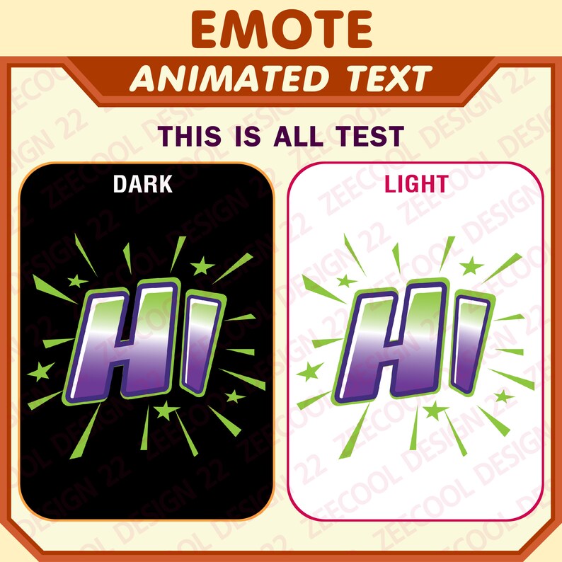 Animated Twitch Emote, HI Animated Emotes, Animated Emote, Twitch Emote ...