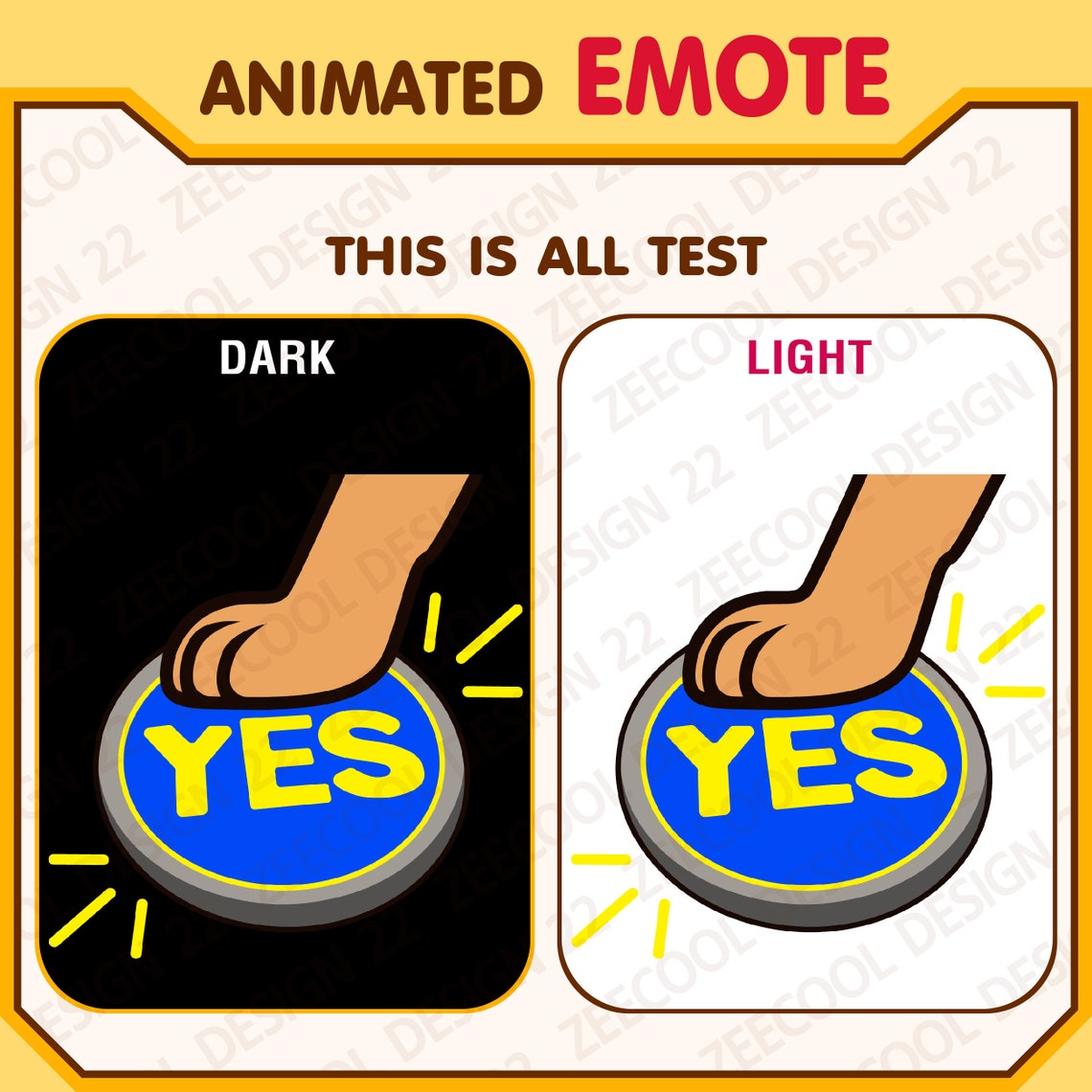 Yes Button Animated Emote, Yes Keyboard Emote, Animated Emote, Yes ...