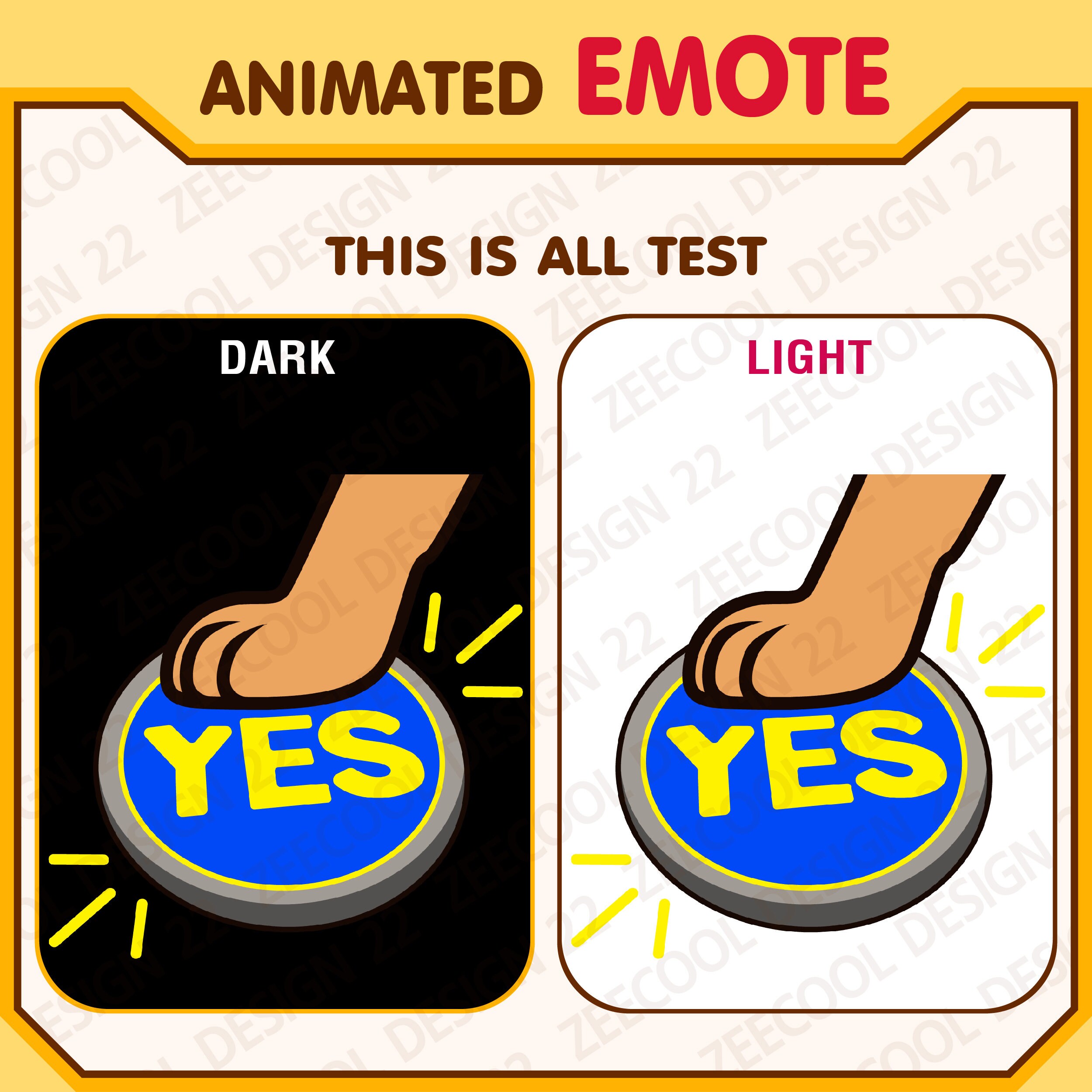Yes Button Animated Emote, Yes Keyboard Emote, Animated Emote, Yes ...