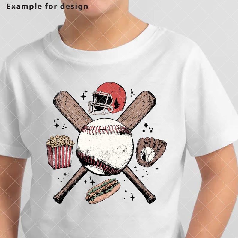 Retro Baseball Design Png, Baseball Shirt Print Png, Baseball ...