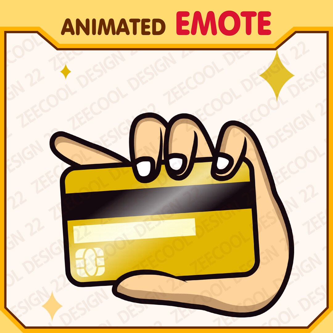 Animated Twitch Emote, Credit Card Emote, Animated Emote, Static Emote ...