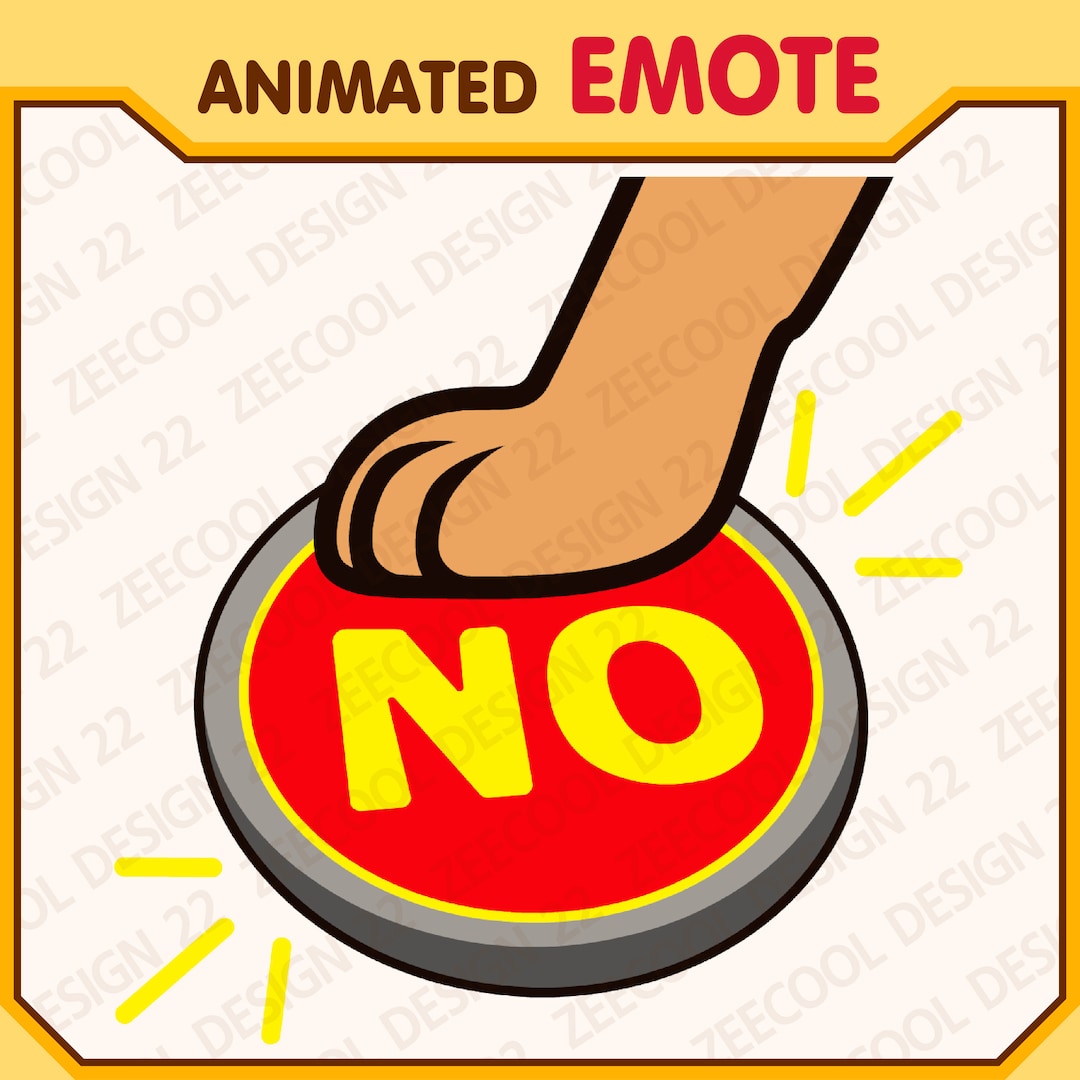 NO Button Animated Emote, No Keyboard Emote, Animated Emote, No Button ...