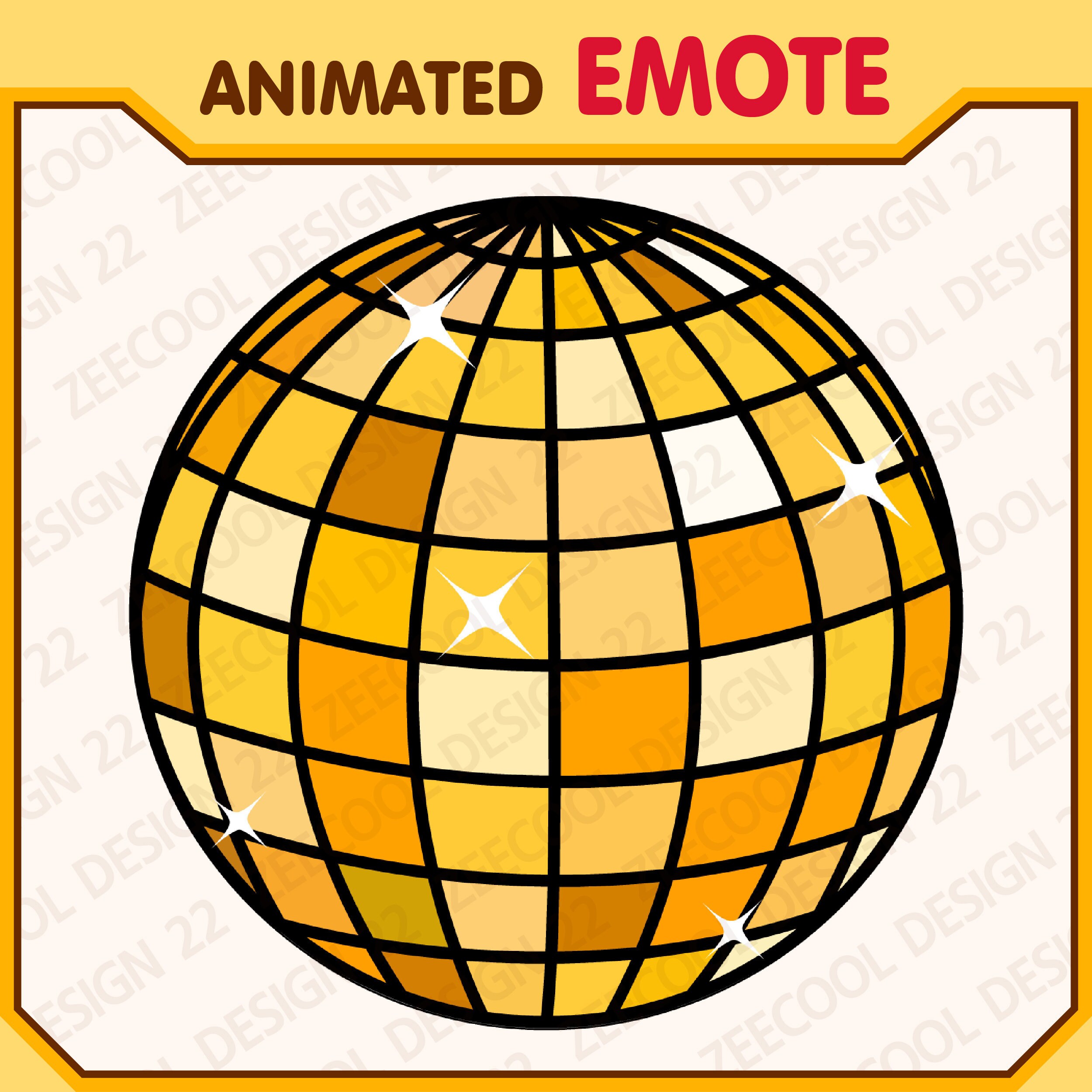 Disco Ball Animated Emote, Animated Twitch Emote, Disco Ball Emote ...