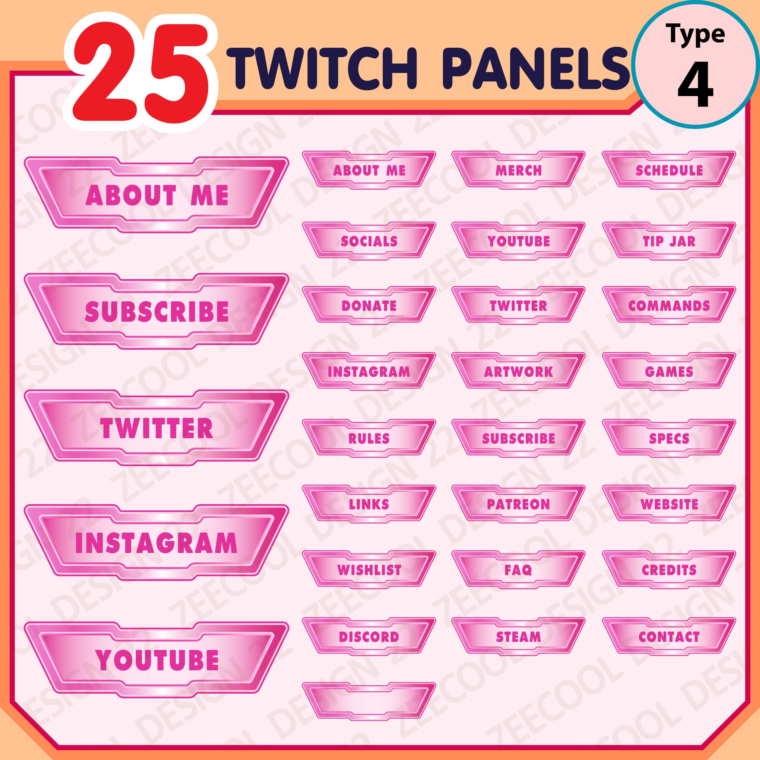 25x Twitch Panels Pack, Stitch Twitch Panels, Purpleorang-emerald ...