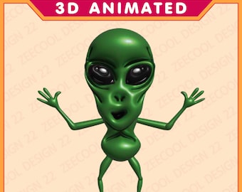 Animated Twitch Emote, Dancing Alien Emote, Dance Emote, Green Man ...