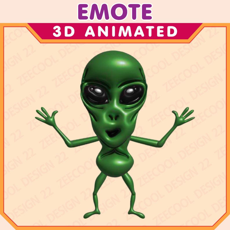 Animated Twitch Emote, Dancing Alien Emote, Dance Emote, Cute Emote ...