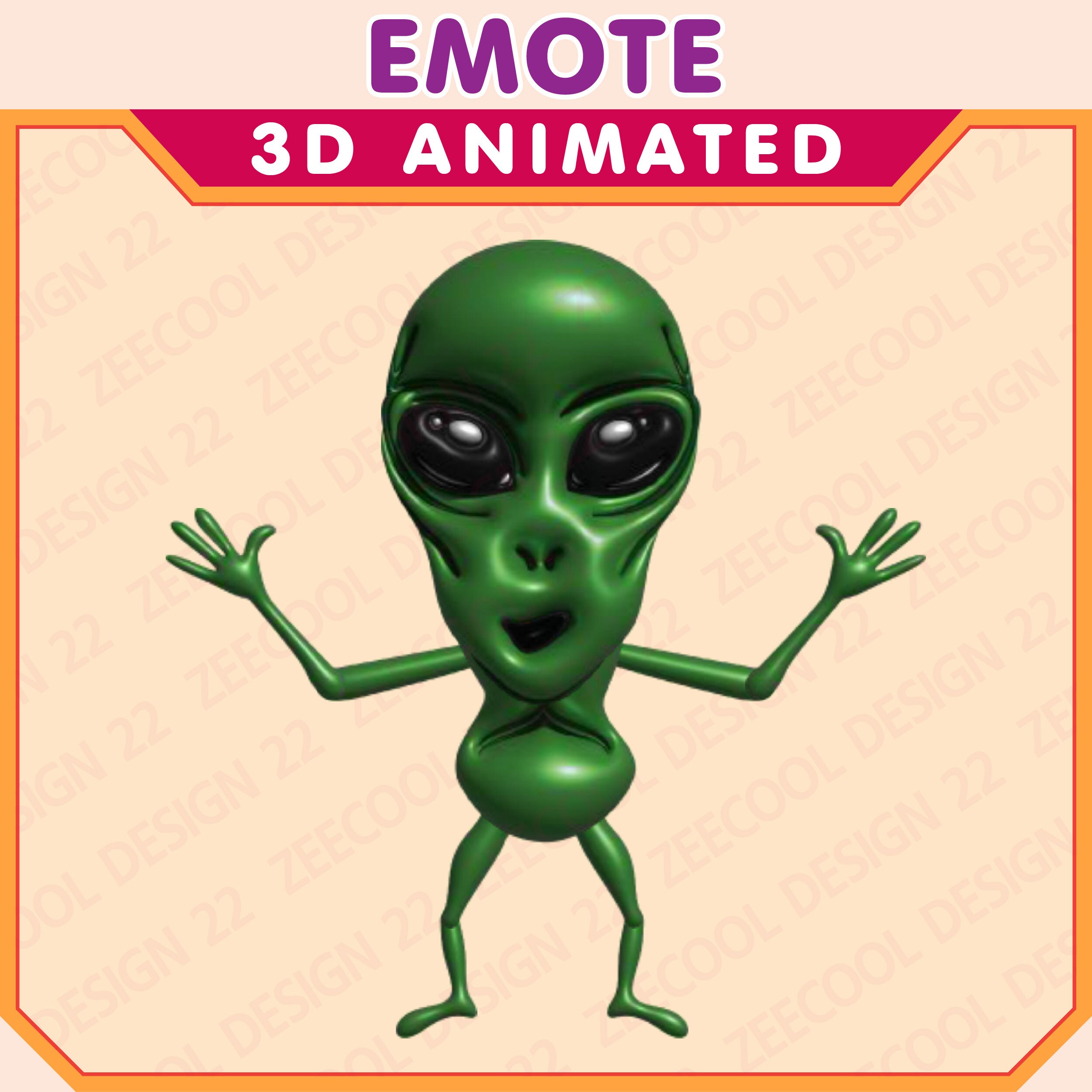 Animated Twitch Emote, Dancing Alien Emote, Dance Emote, Cute Emote ...