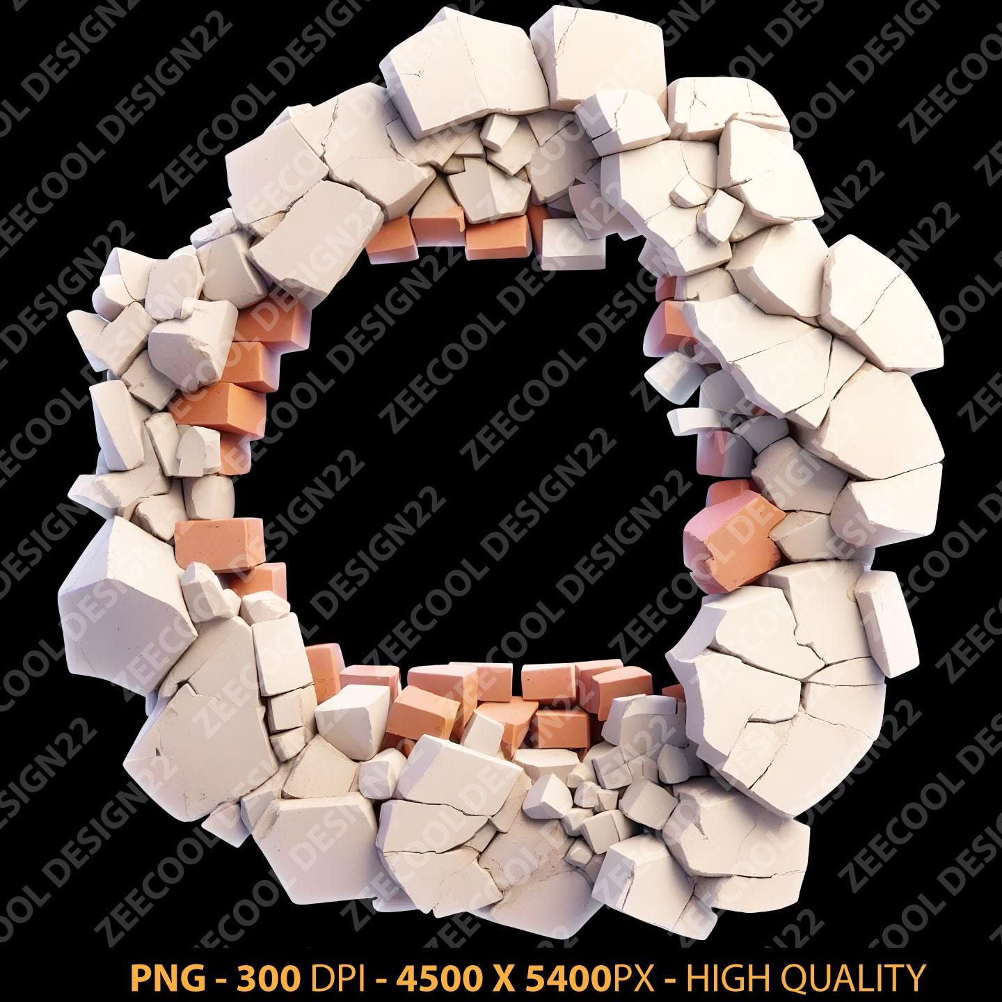 3D Cracked Wall PNG, Cracked Hole Wall Break, Hole in Wall Png, 3D Hole ...