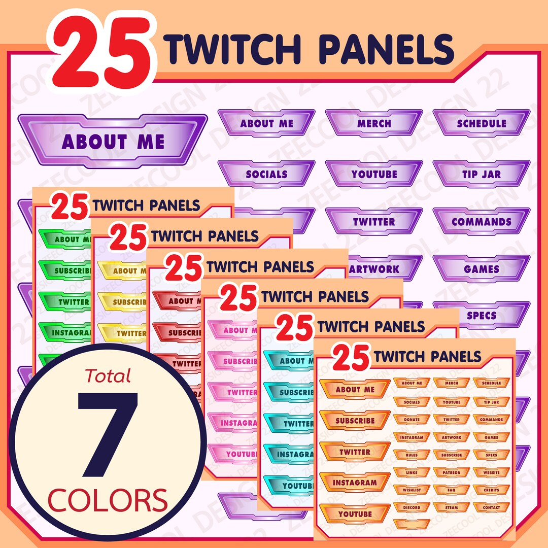 25x Twitch Panels Pack, Stitch Twitch Panels, Purpleorang-emerald ...