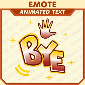 Animated Twitch Emote, BYE Emote, Animated Emote, Twitch Emote, Emote ...