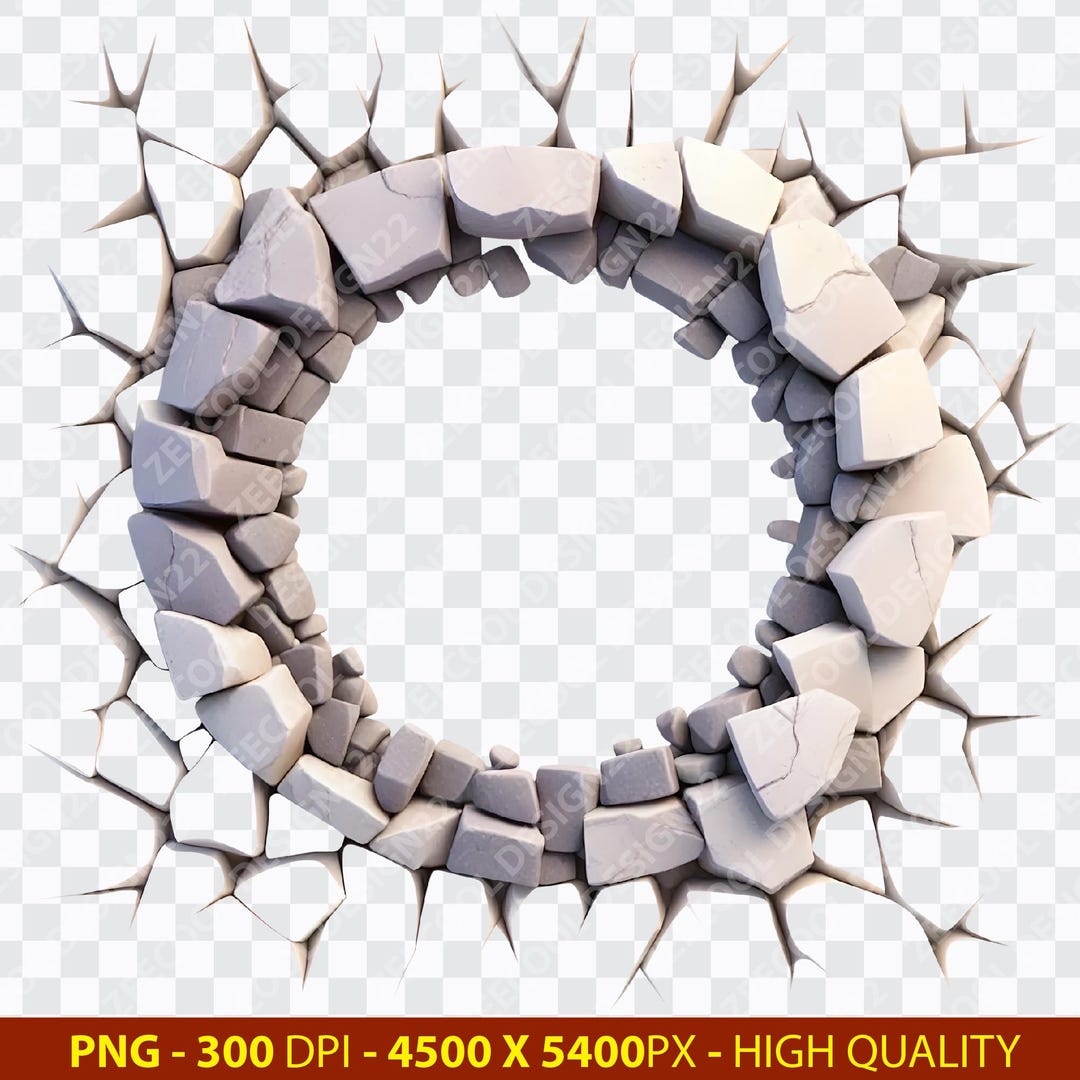3D Cracked Wall PNG, 3D Hole in Cracked Wall Png, Cracked Wall Png, Hole in Wall Png ...