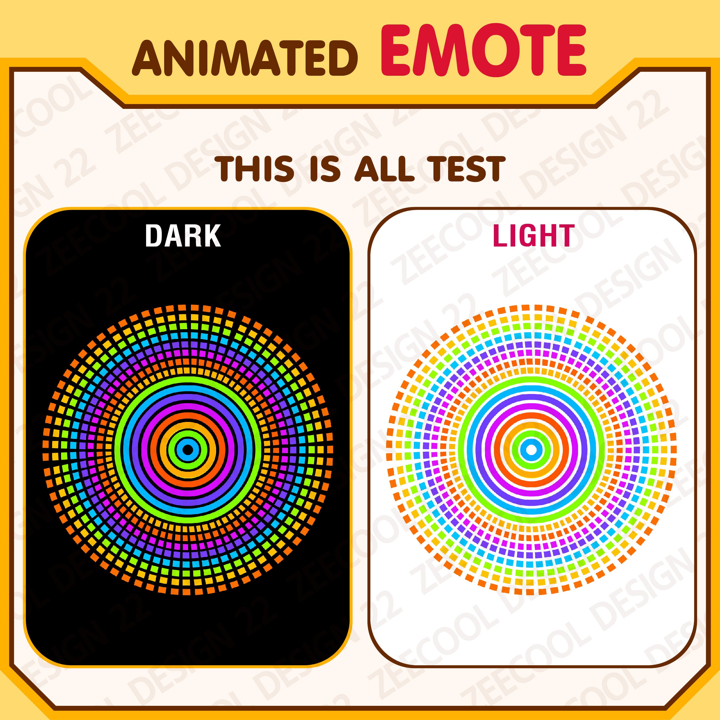 Animated Twitch Emote, Colourful Lights Animated Emotes, Music Emote ...