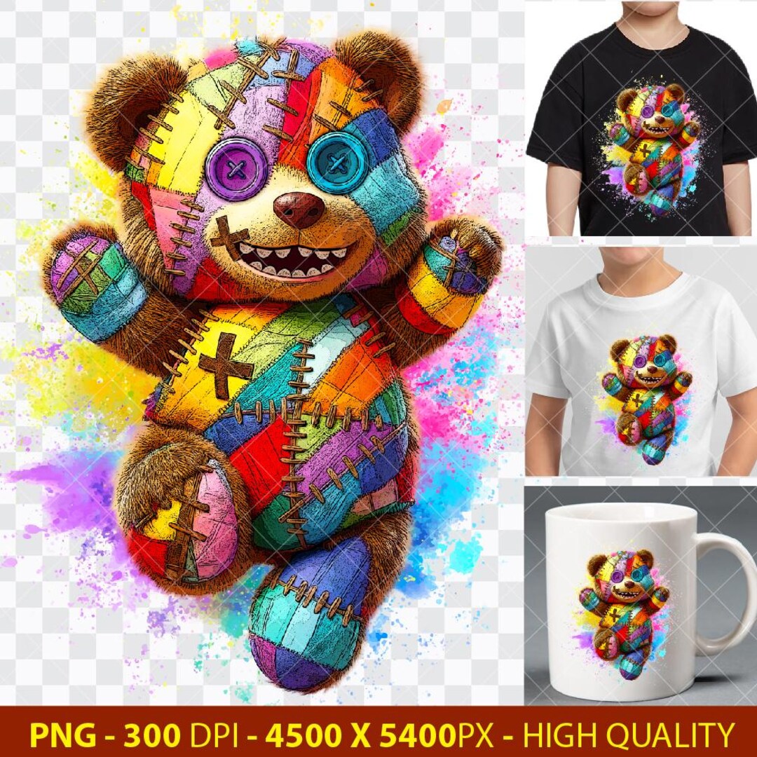 Cute Tattered Teddy Bear PNG, Tattered Teddy Bear Png, Teddy Bear ...