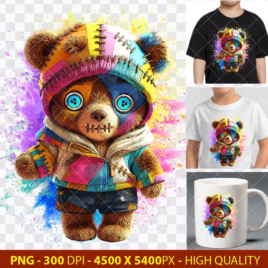Cute Tattered Teddy Bear PNG, Tattered Teddy Bear Png, Teddy Bear ...