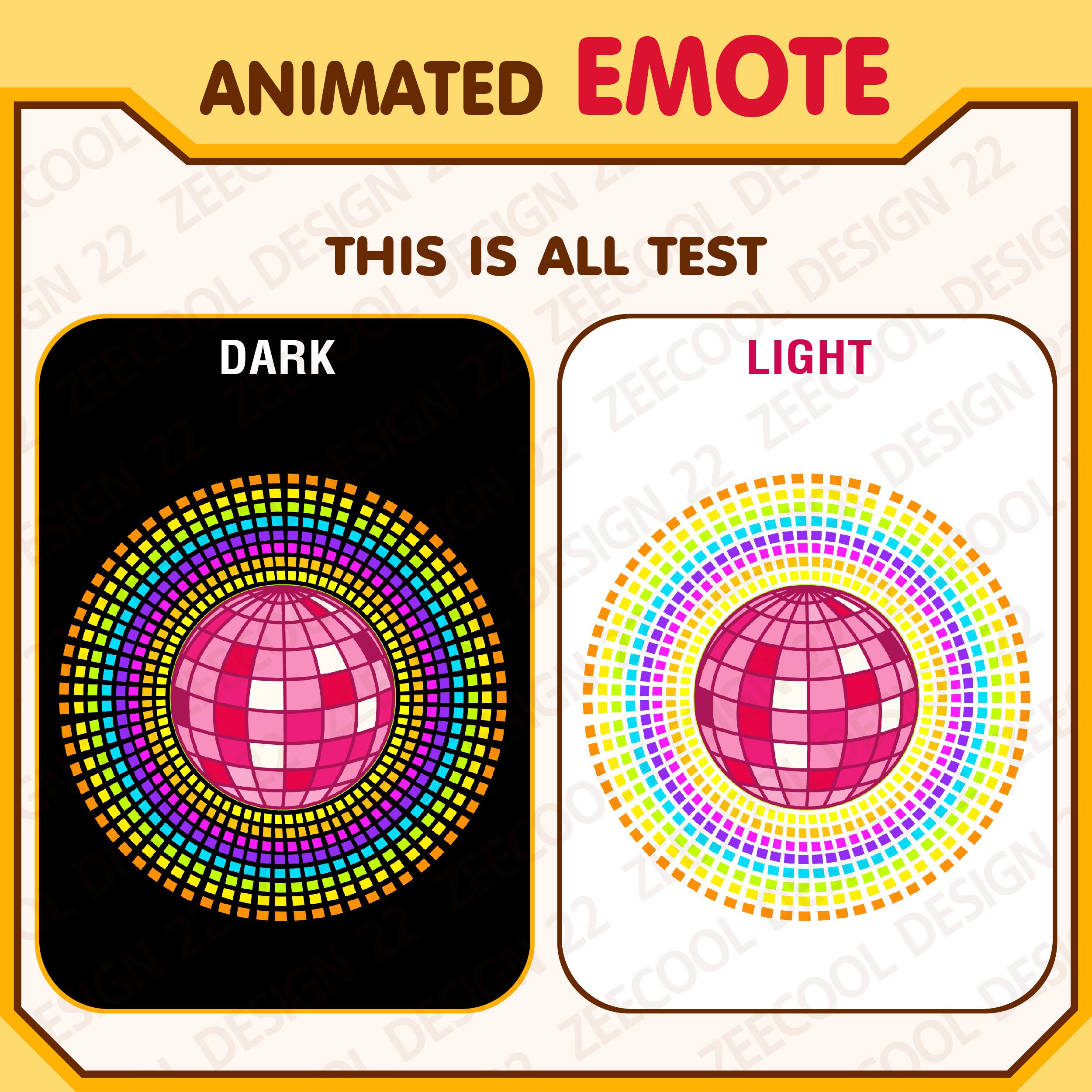 Animated Twitch Emote, Colourful Lights Animated Emotes, Music Emote ...
