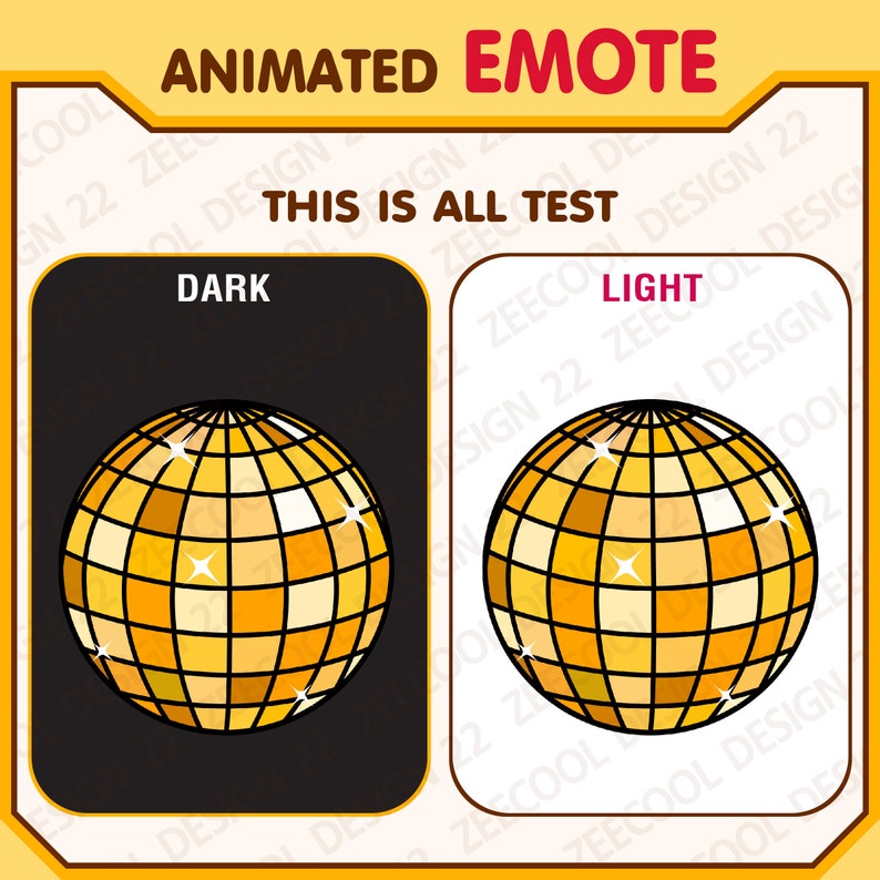 Disco Ball Animated Emote, Animated Twitch Emote, Disco Ball Emote ...