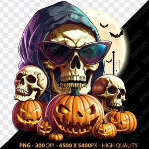 Skeleton Halloween PNG, Pumpkin Png, Vintage Skeleton Clipart, Spooky ...