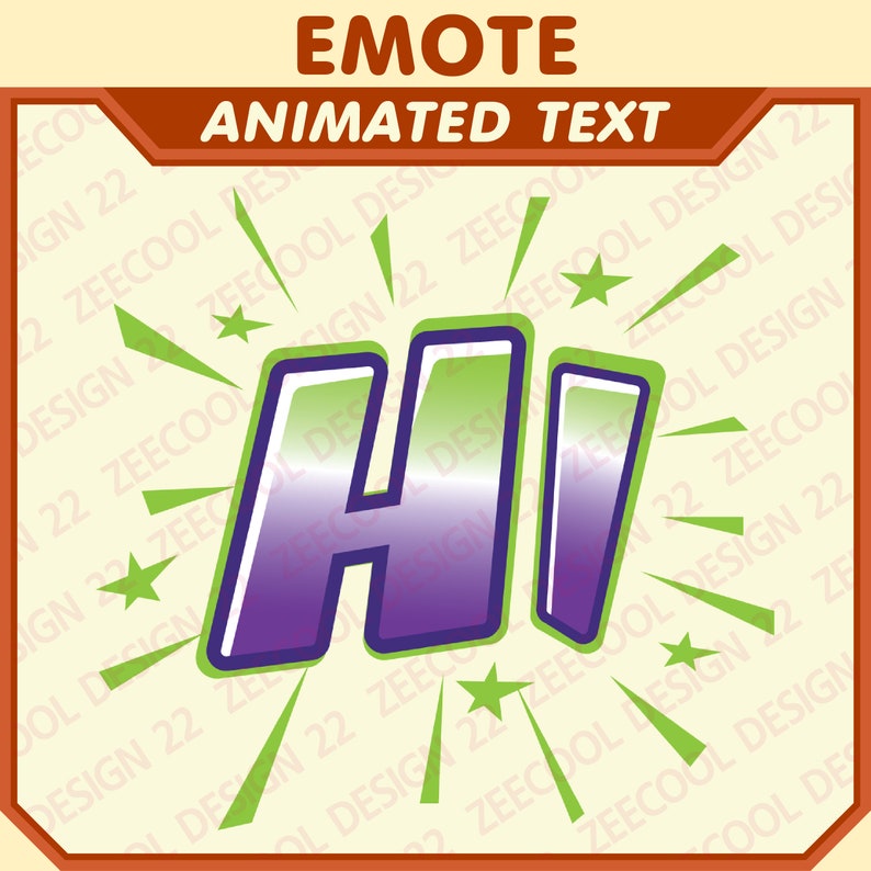 Animated Twitch Emote, HI Animated Emotes, Animated Emote, Twitch Emote ...