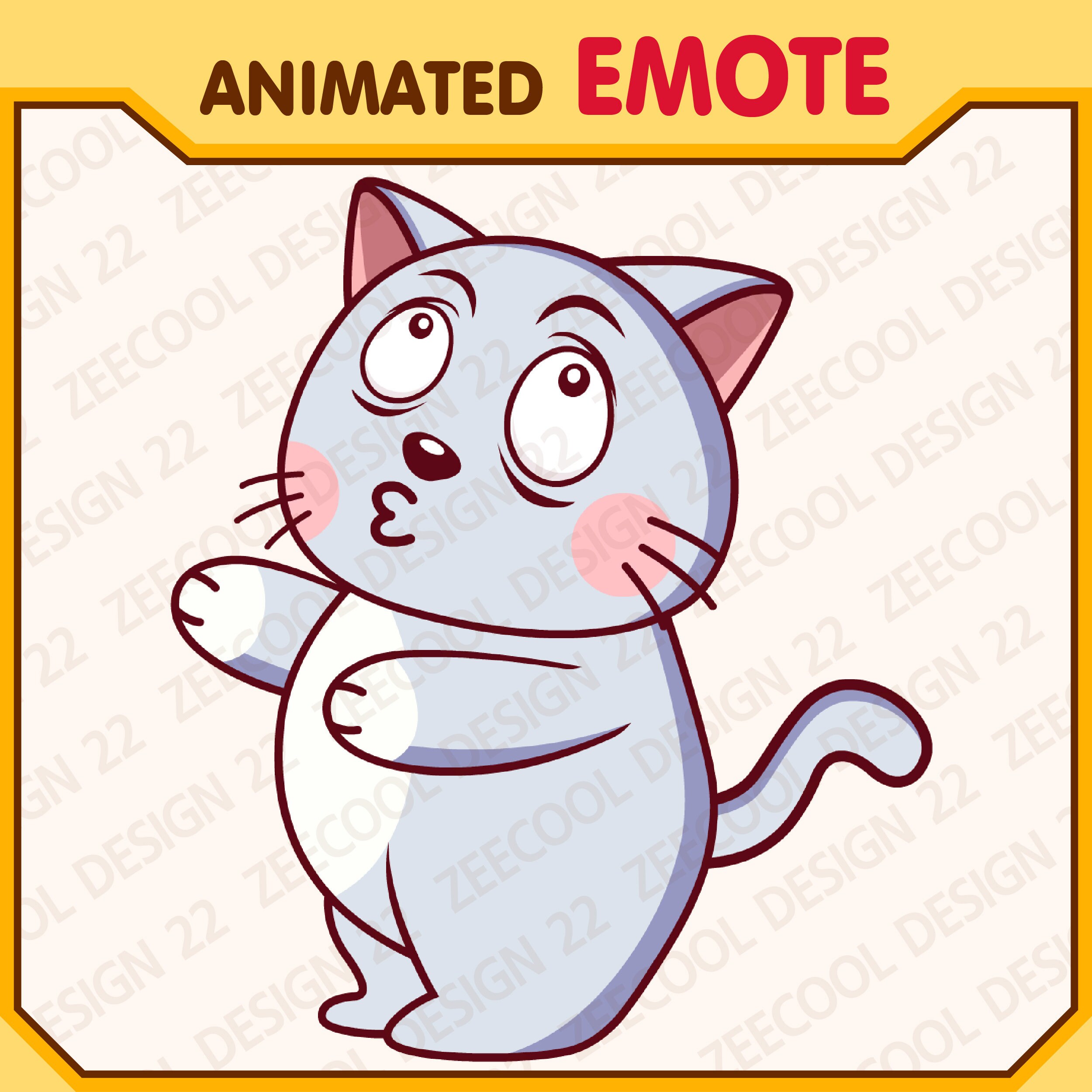 Animated Twitch Emote, Dancing Cat Emote, Happy Cat Emote, Cute Cat ...