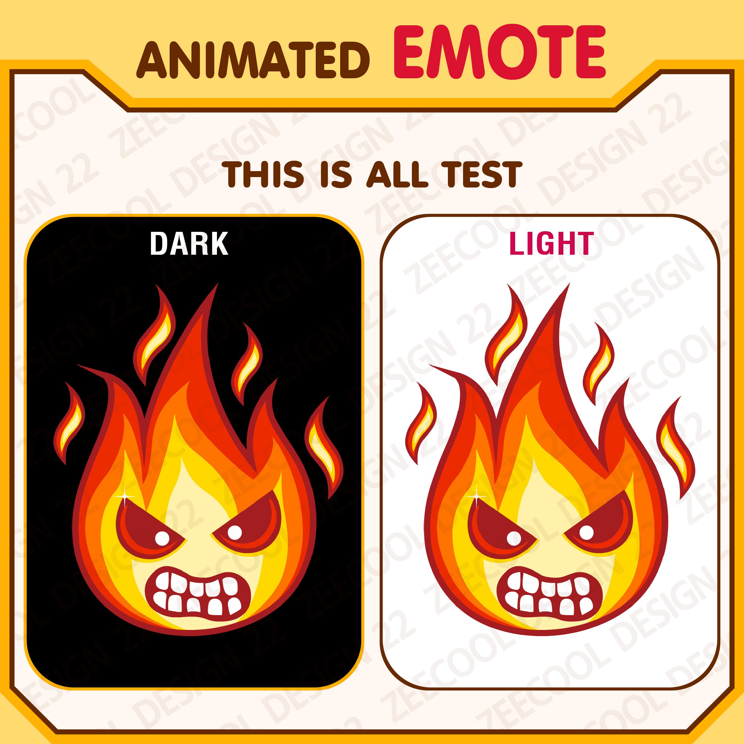 Animated Twitch Emote, Slow Burning Fire Emote, Fire Emote, Hot Emote ...