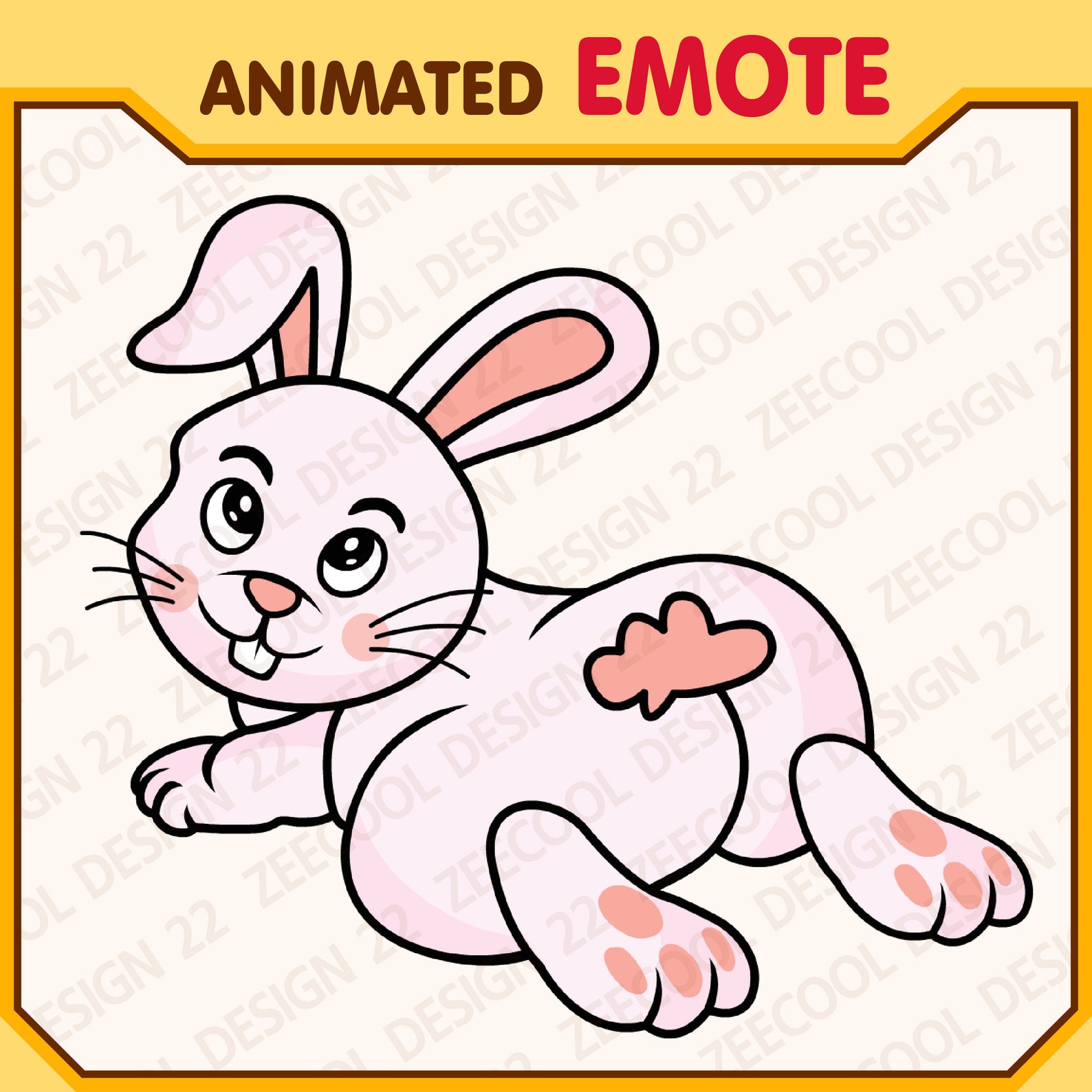 Animated Twitch Emote, Cute Bunny Emote, Cute Rabbit Emote, Cute Emote ...