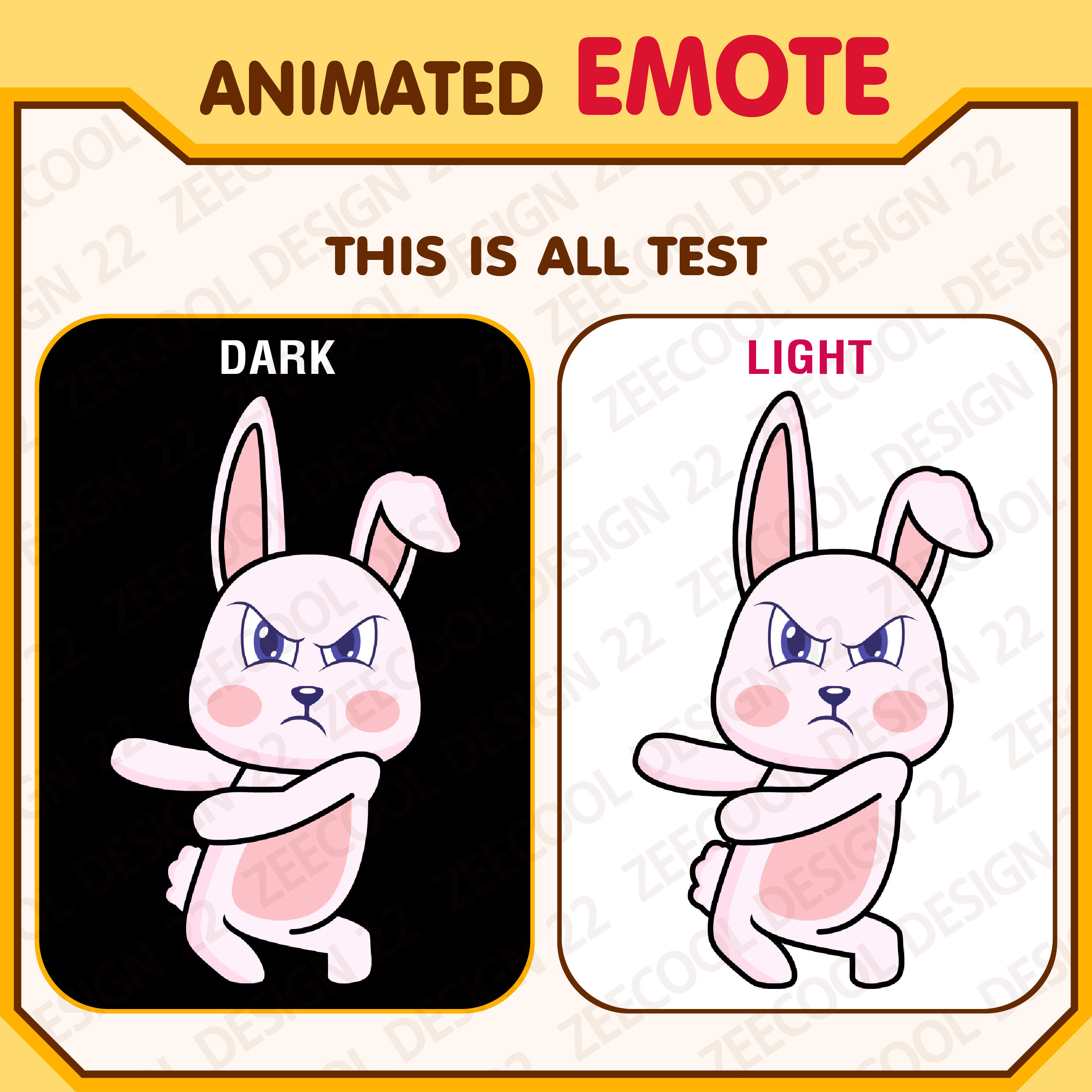 Cute Bunny Dance Animated Emote, Rabbit Emote, Dancing Bunny Emote ...