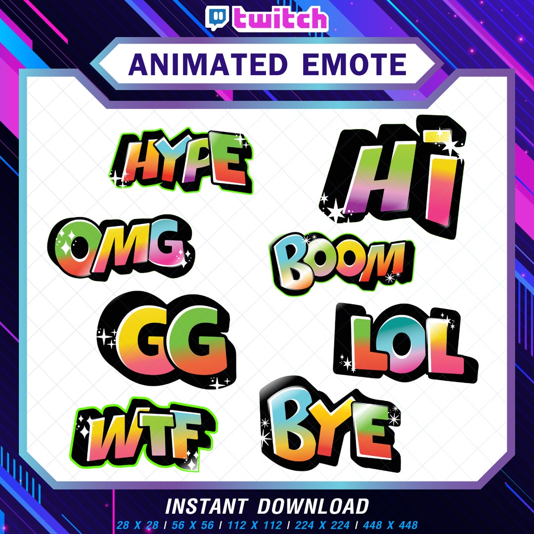 Animated Text Emotes, Animated Emotes, Twitch Emotes, Discord Emotes ...