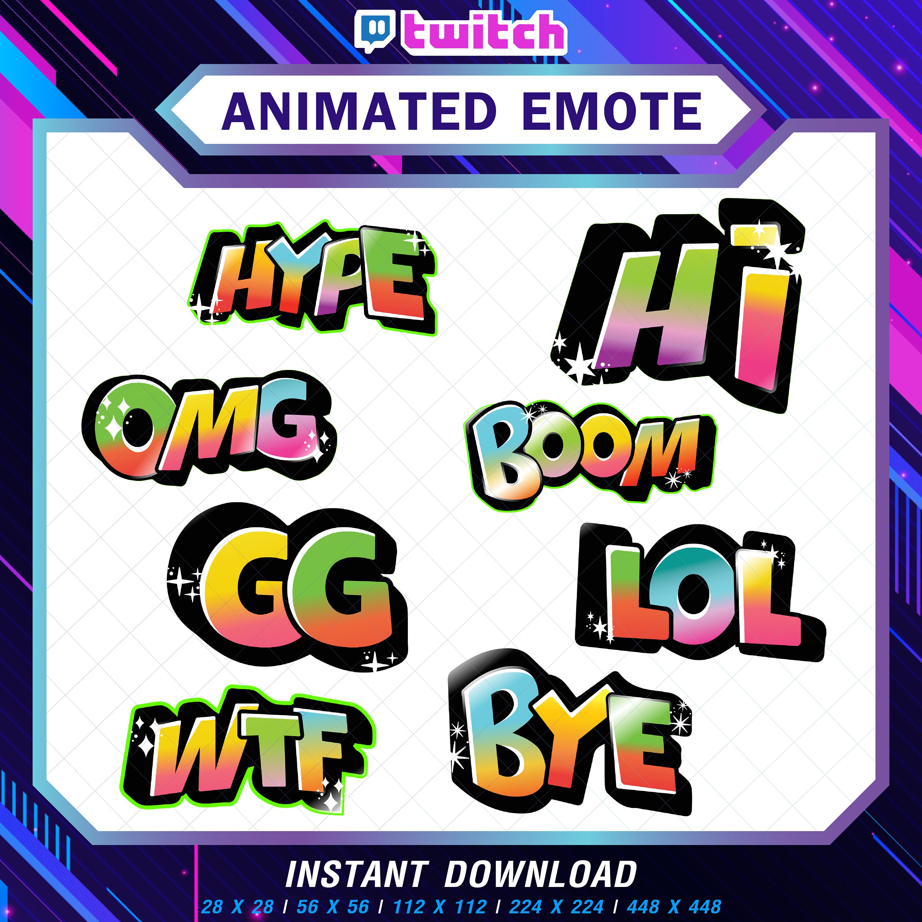 Animated Text Emotes, Animated Emotes, Twitch Emotes, Discord Emotes ...