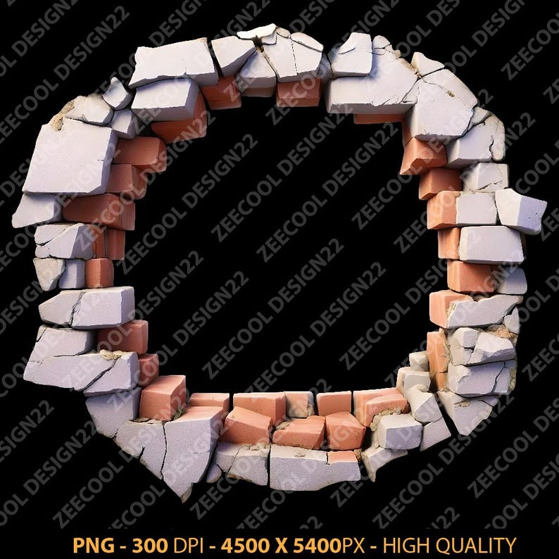 3D Cracked Wall PNG, 3D Hole in Cracked Wall Png, Cracked Wall Png ...
