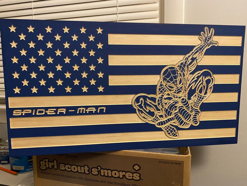 Spider Man Spider Man Flag American Flag Gifts - Etsy
