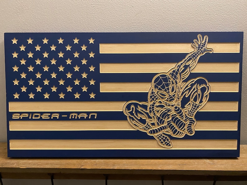 Spider Man Spider Man Flag American Flag Gifts - Etsy